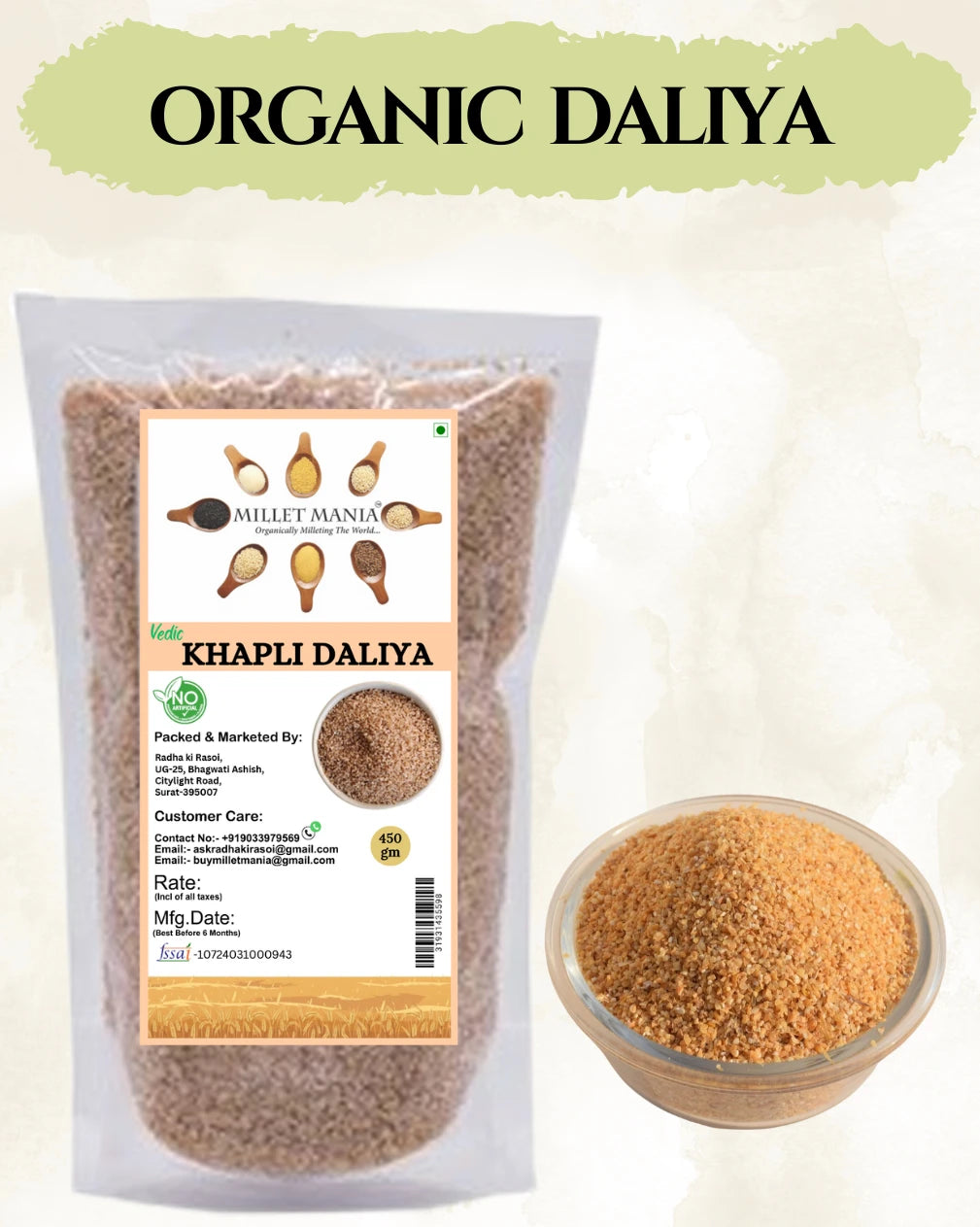 Organic Daliya – Millet Mania