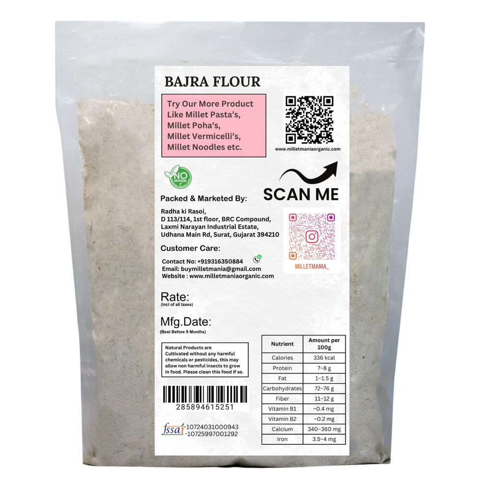 Bajra Flour (800g) – Millet Mania