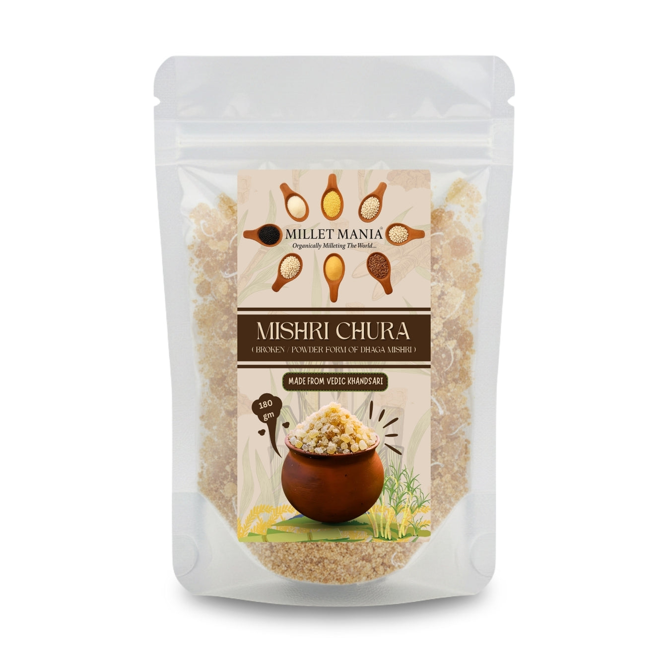Dhaga Mishri of Khandsari (Broken / Powder Form) – Millet Mania