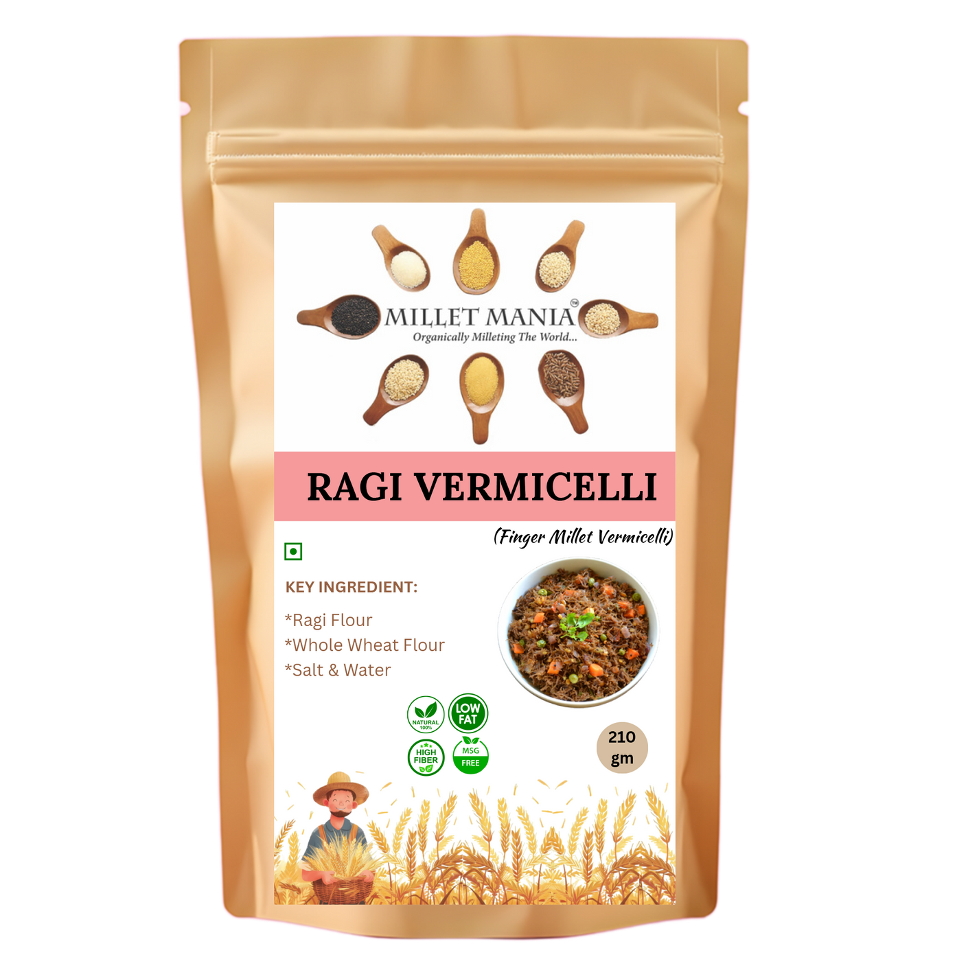 Ragi (Finger Millet) Vermicelli (210g) – Millet Mania