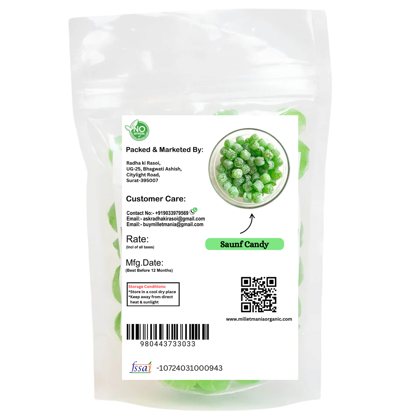 Saunf Candy (15 Piece) – Millet Mania