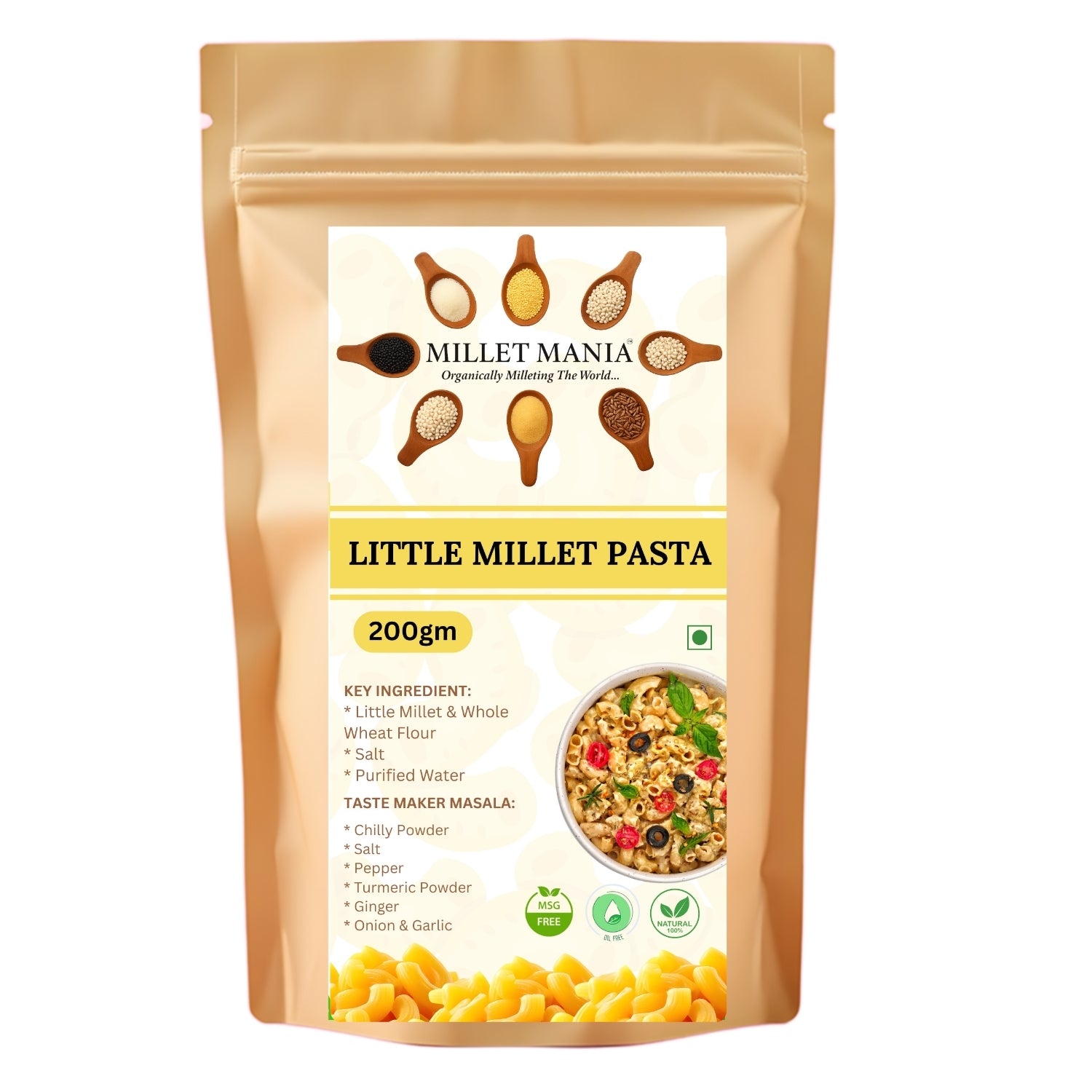Little Millet Pasta (200g) – Millet Mania
