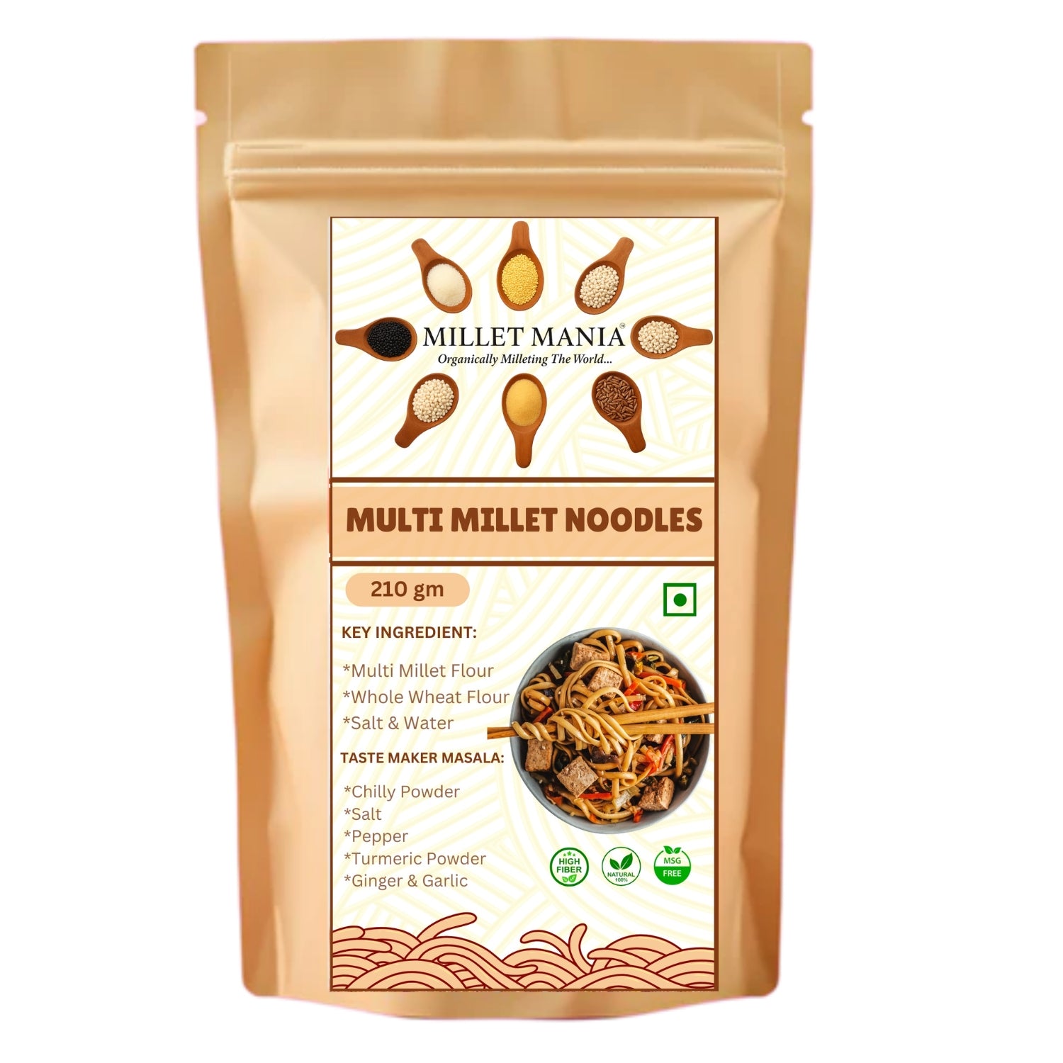 Multi Millet Noodles (210 g) | No Maida, Protein-Rich & Nutrient-Dense ...